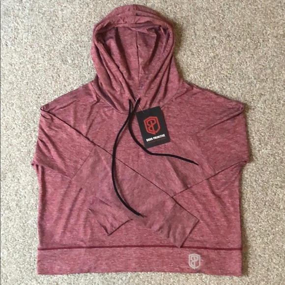 Born Primitive | Tops | Born Primitive Athleisure Cropped Hoodie Maroon ...